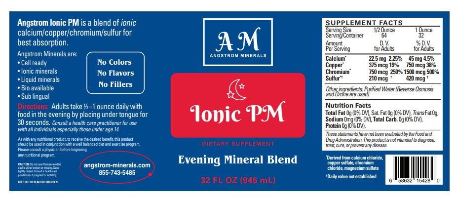 Ionic P.M. Your PM Mineral Blend By Angstrom Minerals