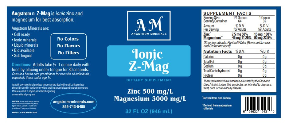 32 oz. Z-Mag, Angstrom Magnesium and Zinc supplement